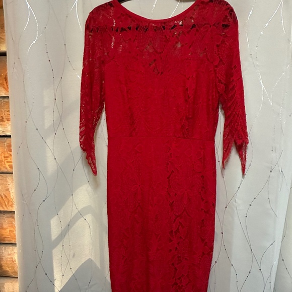 Dresses | Jesia Red Lace Dress | Poshmark